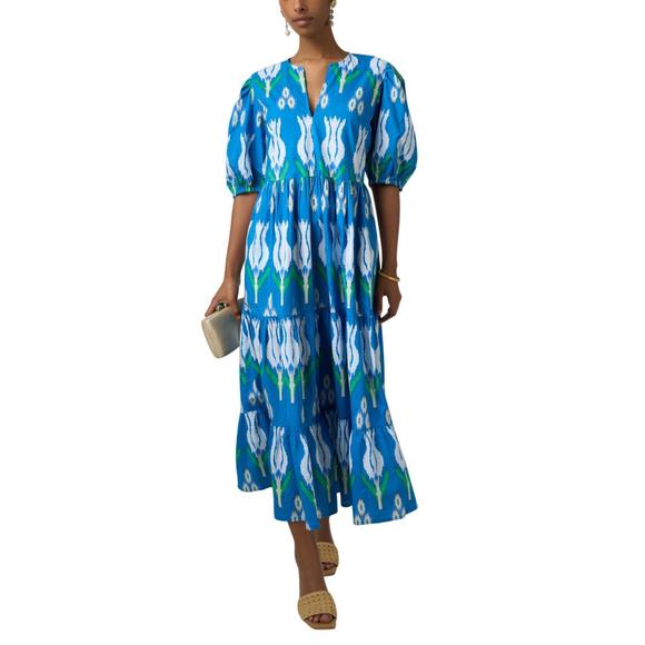 Oliphant | Dresses | New Oliphant Printed Tulip Maxi Dress In Blue ...